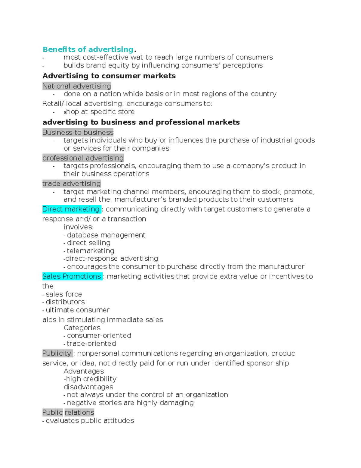 Chapter 2-3: benefits of advertising - Benefits of advertising. most ...