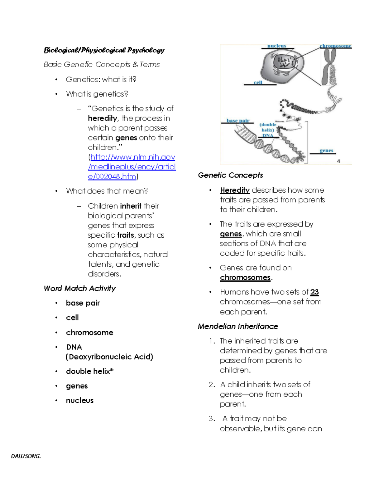 BIO Physio- Reviewer - Biological/Physiological Psychology Basic ...