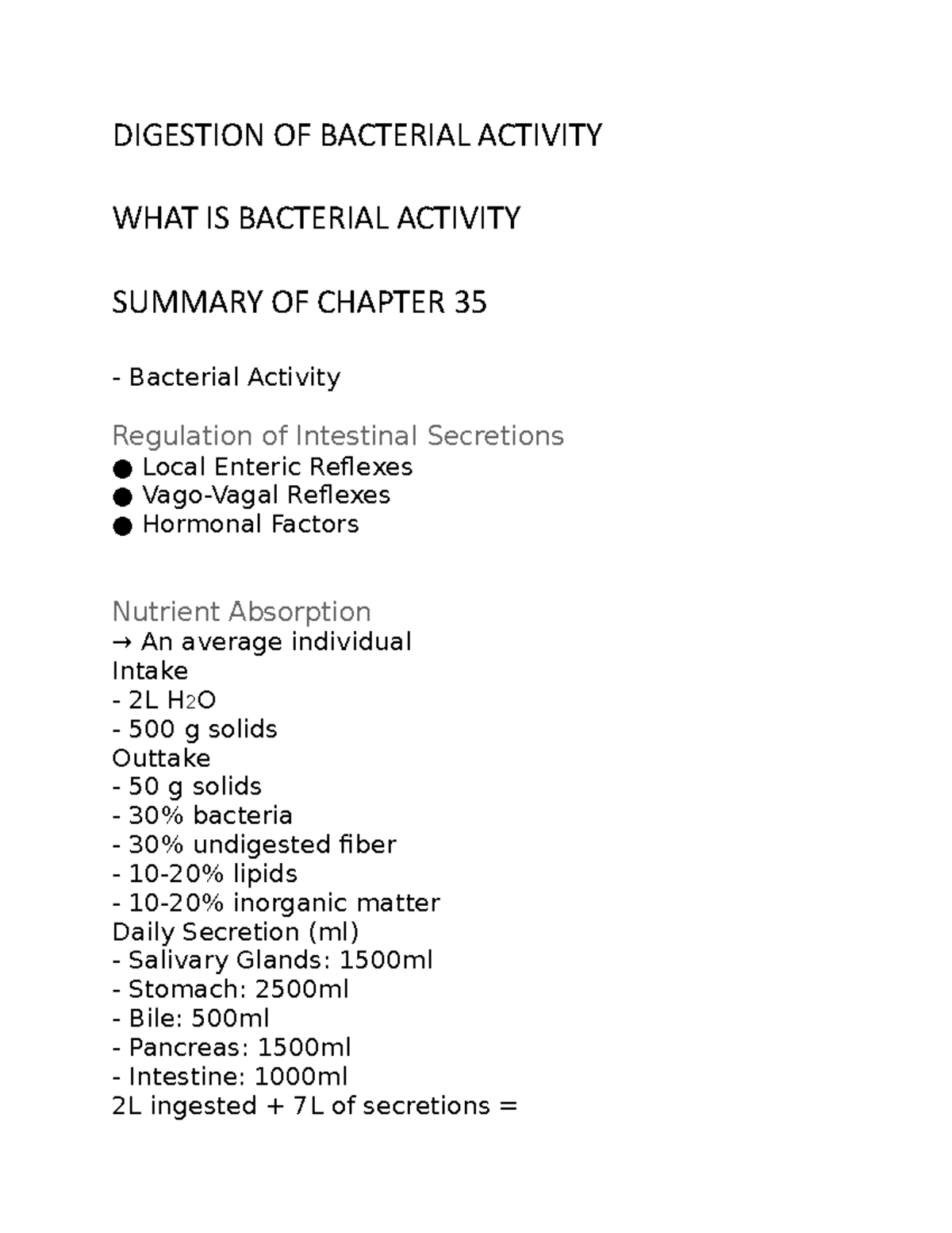 Digestion OF Bacterial Activity -02 - DIGESTION OF BACTERIAL ACTIVITY ...