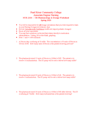 Intrapartum Worksheet - Name ...