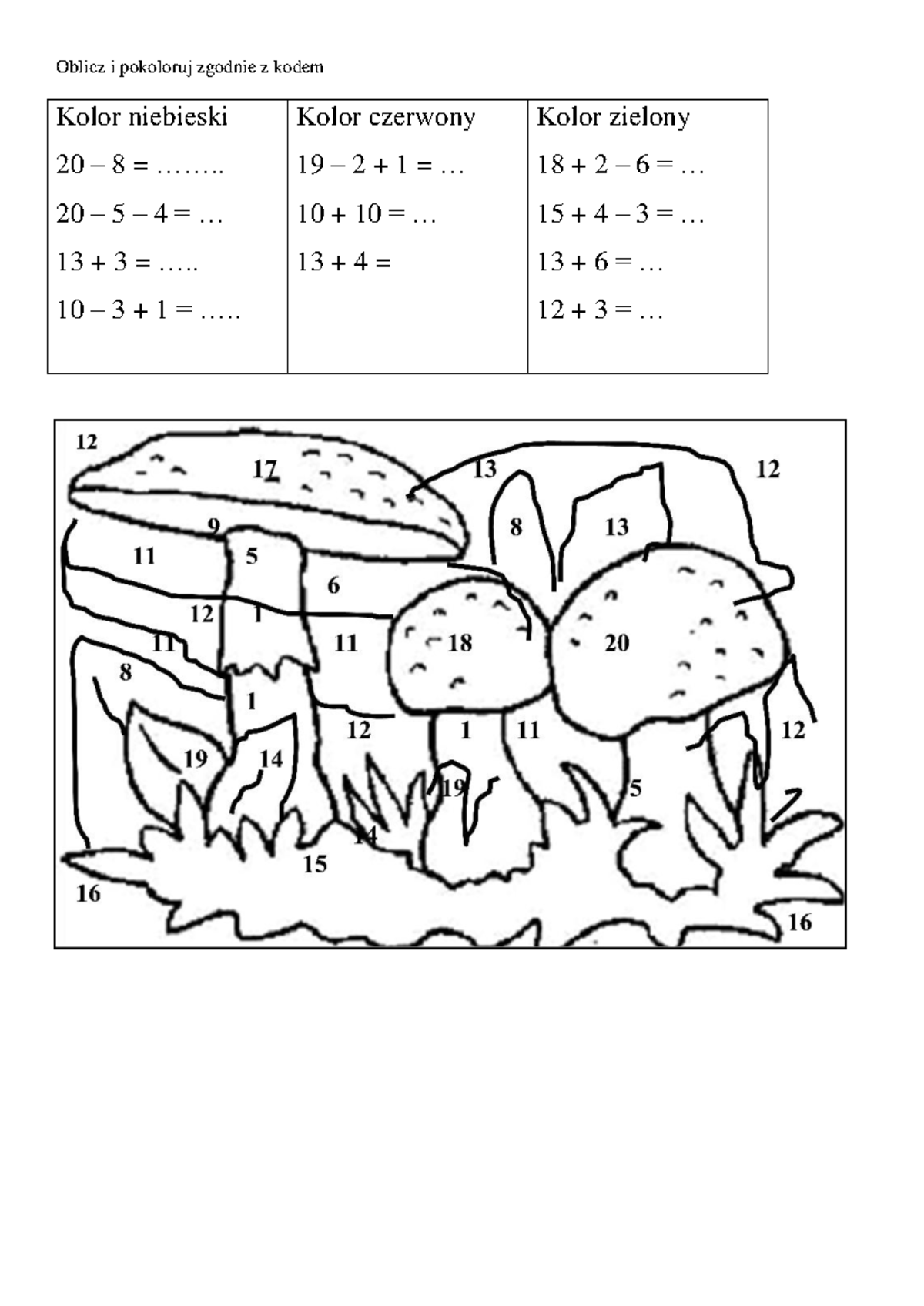 Liczenie do 20 kolorowanka 2 - Prawo Administracyjne - Oblicz i ...