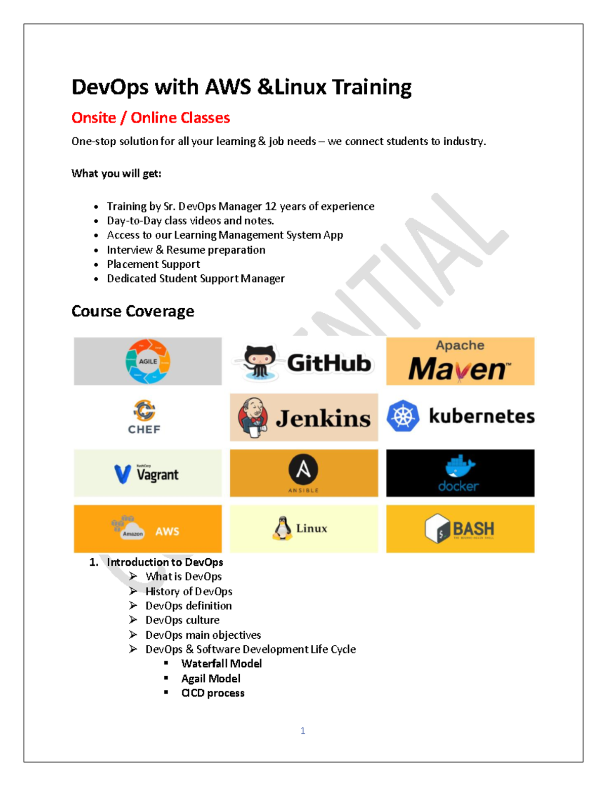 671436140 Dev Ops With AWS TI - DevOps with AWS &Linux Training Onsite / Online Classes One-stop ...
