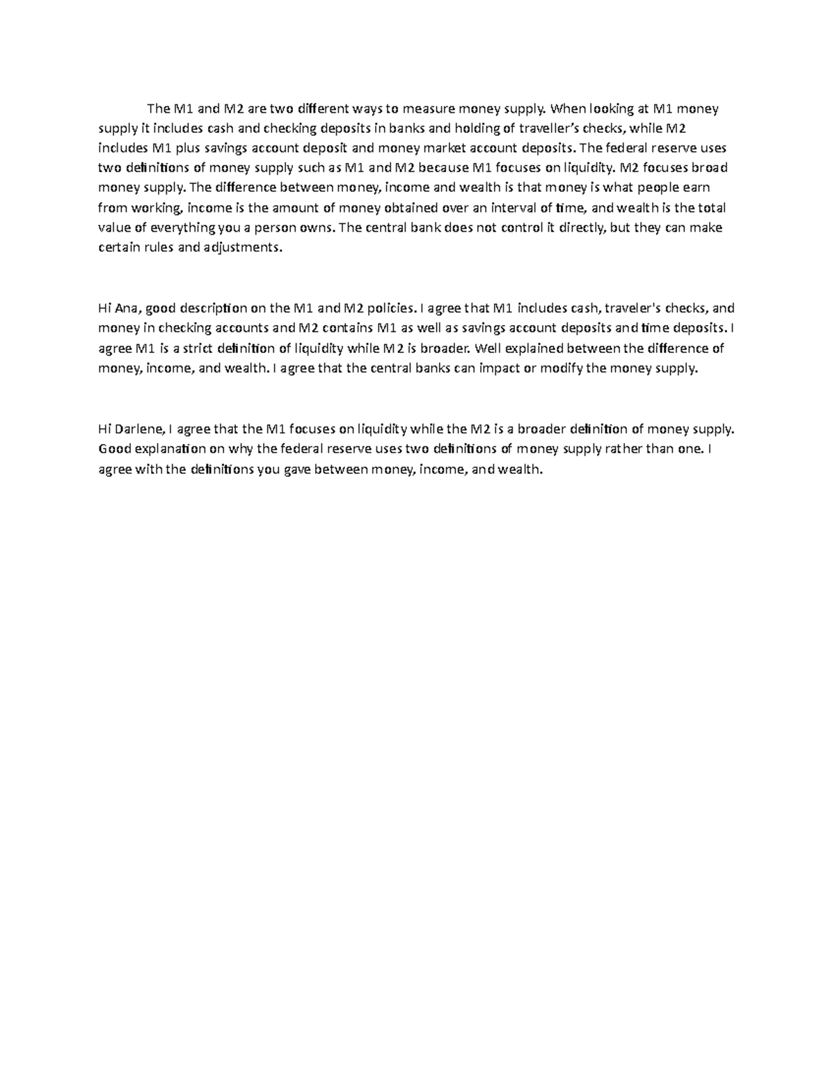 Chapter 14 - Answers - The M1 and M2 are two different ways to measure ...