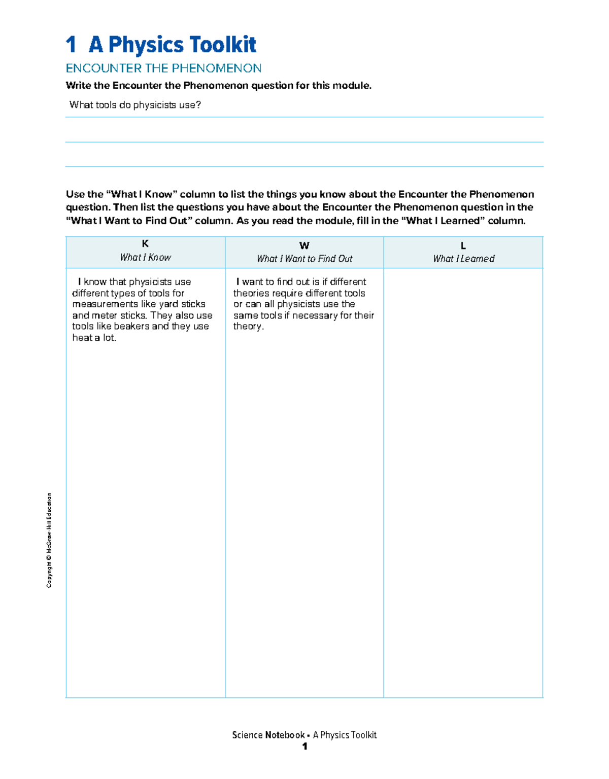 Physics notebook done - work - ENCOUNTER THE PHENOMENON Write the ...