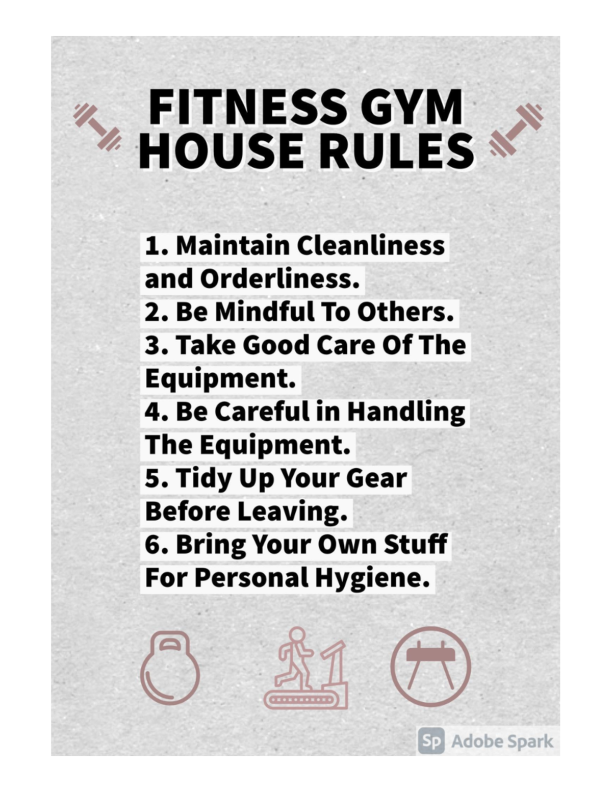 Fitness Gym Rules - Infographic Activity - Accounting - Studocu