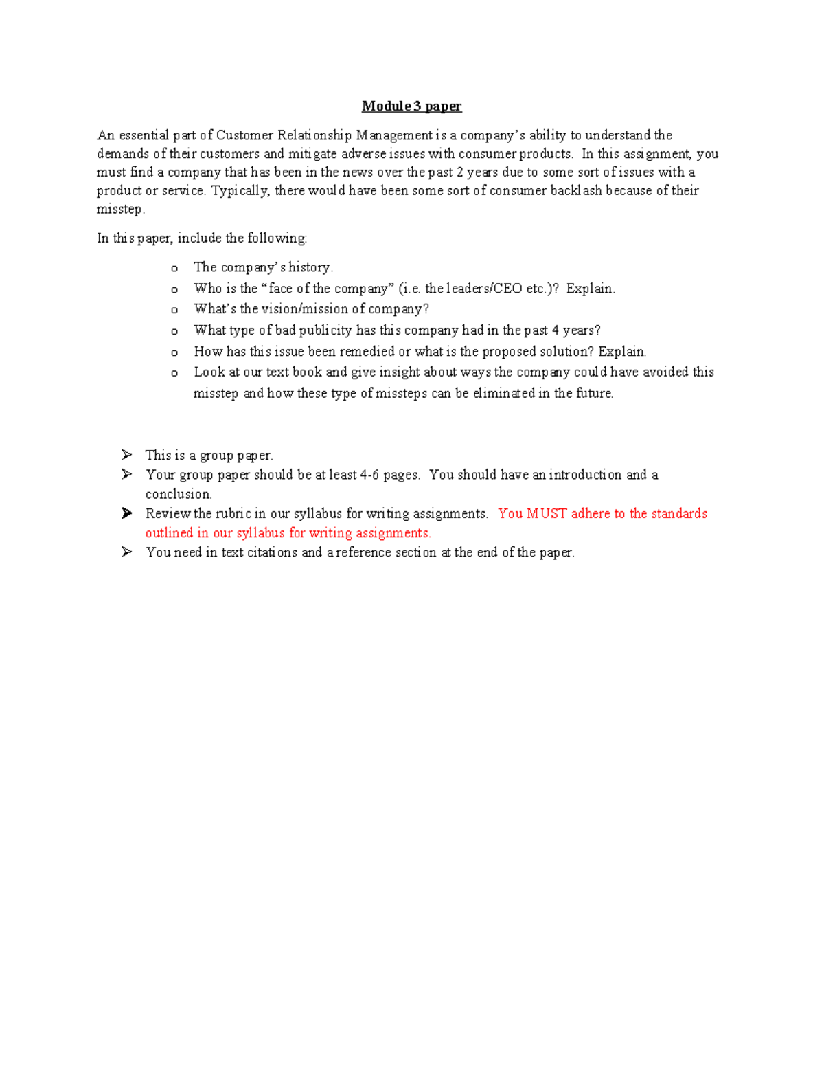 Module 3 group paper - International Business/Global - Module 3 paper ...