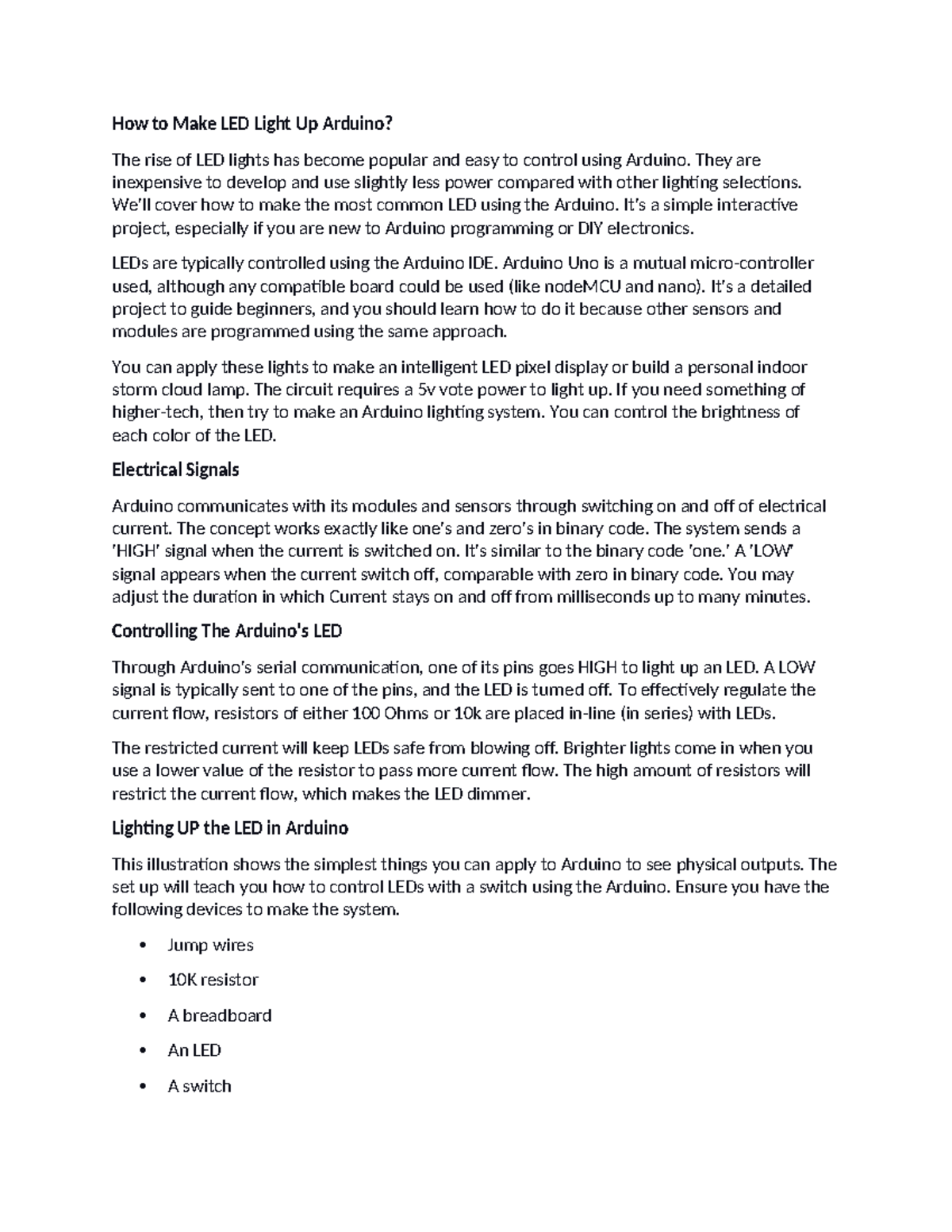How to Make LED Light Up Arduino - They are inexpensive to develop and ...