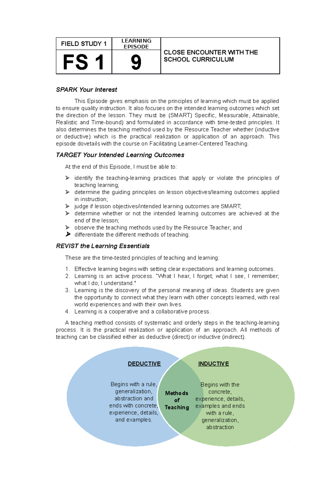 FS 1 Learning Ep 09 ...