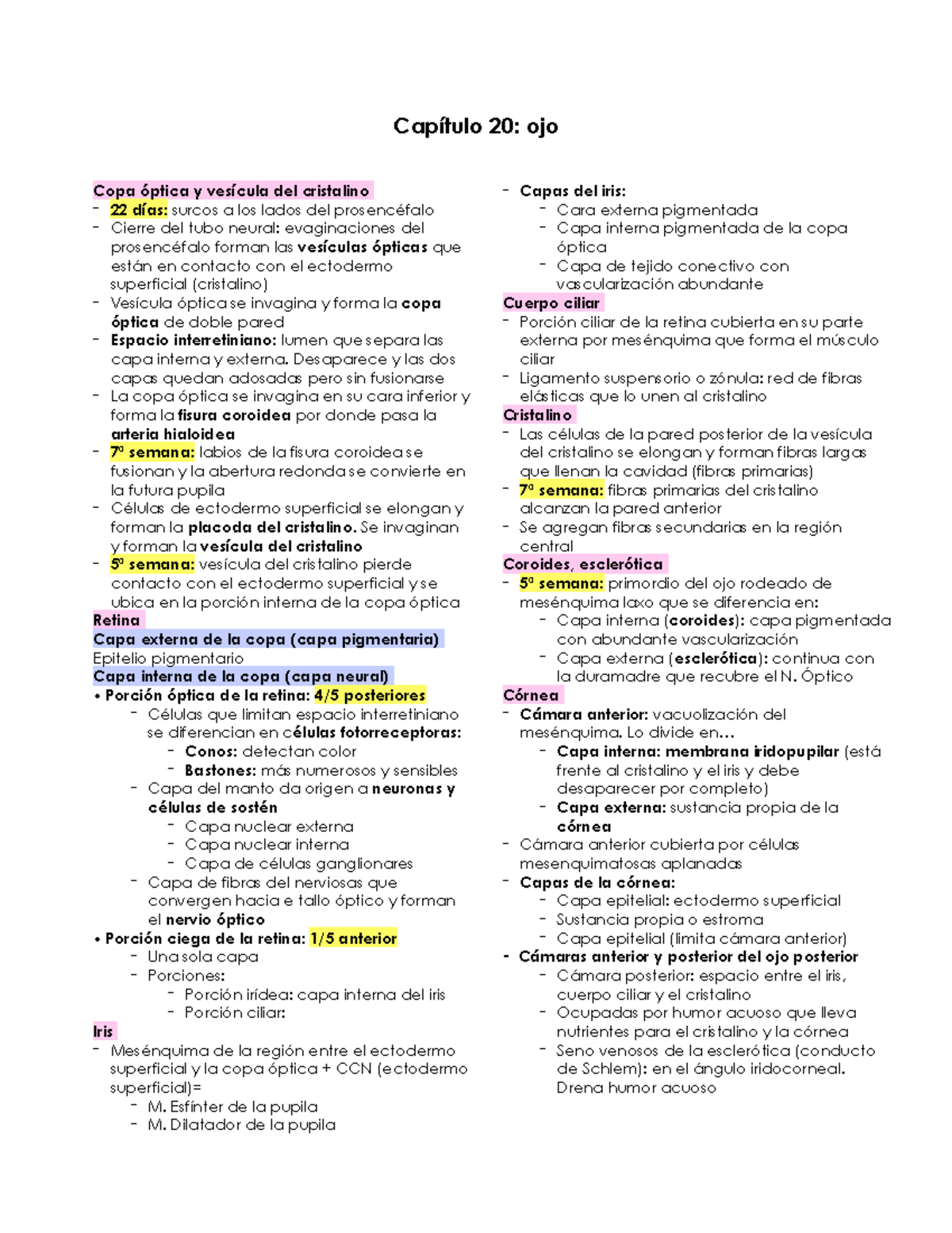 Cap 20: Desarrollo del ojo - Capítulo 20: ojo Copa óptica y vesícula ...