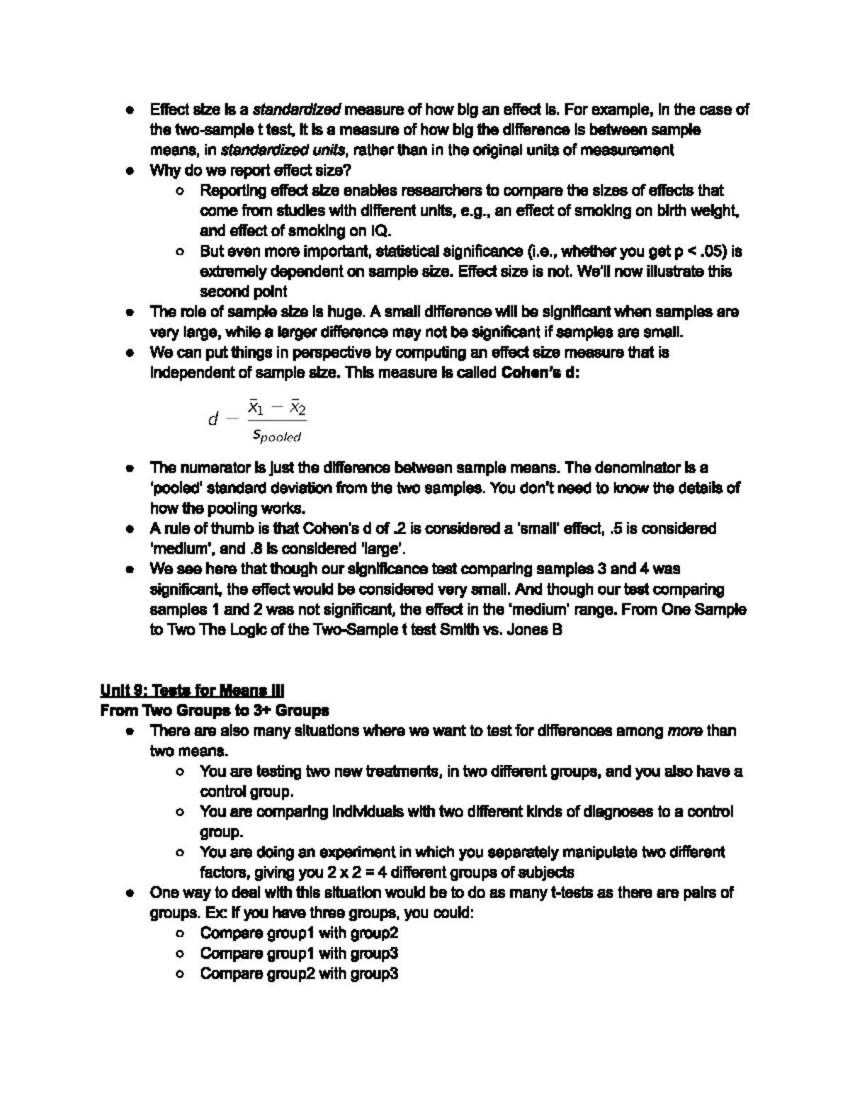 Statistics in Psychology - PSYCH240 - Studocu