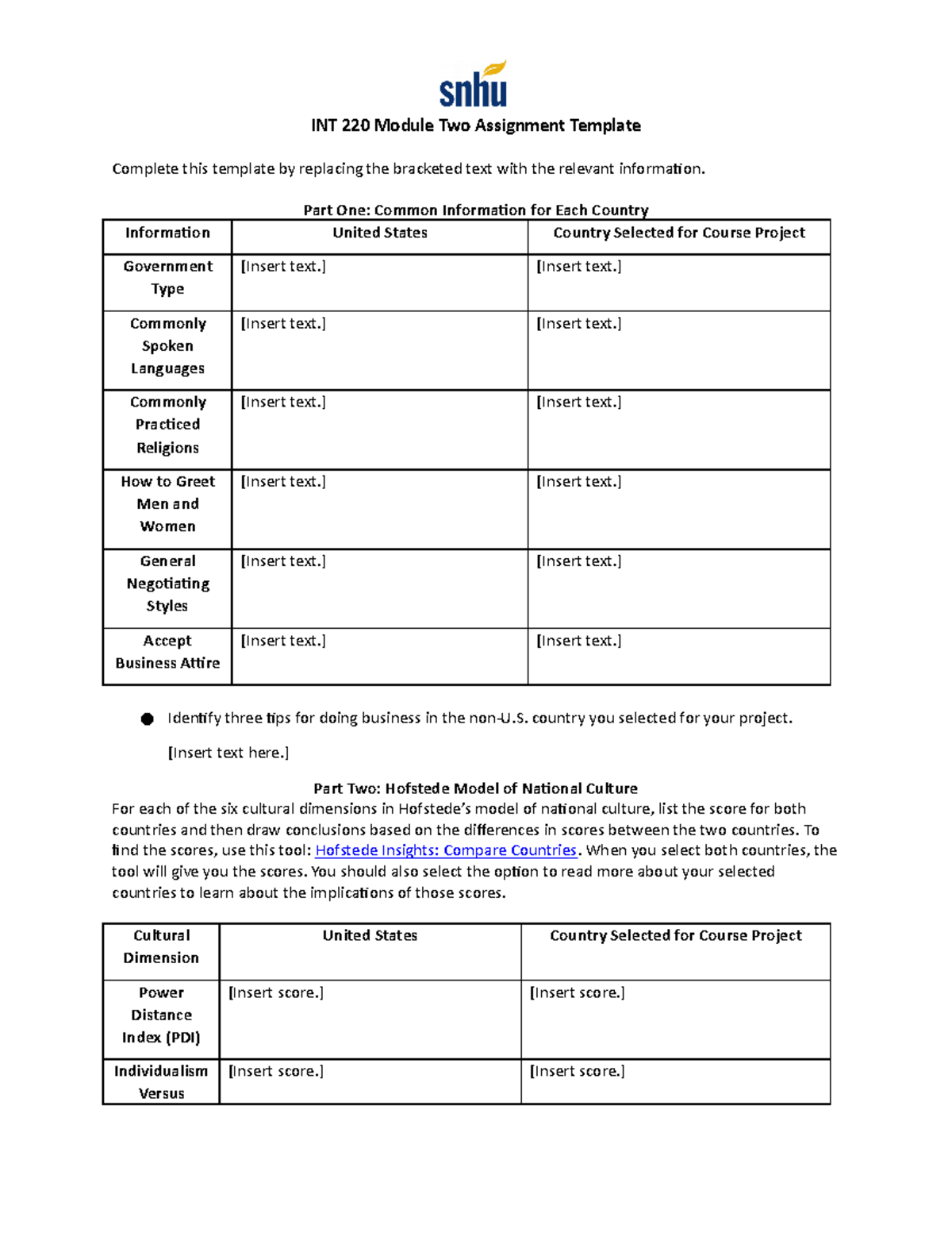 Int 220 Module Two Assignment Template Int 220 Module Two Assignment