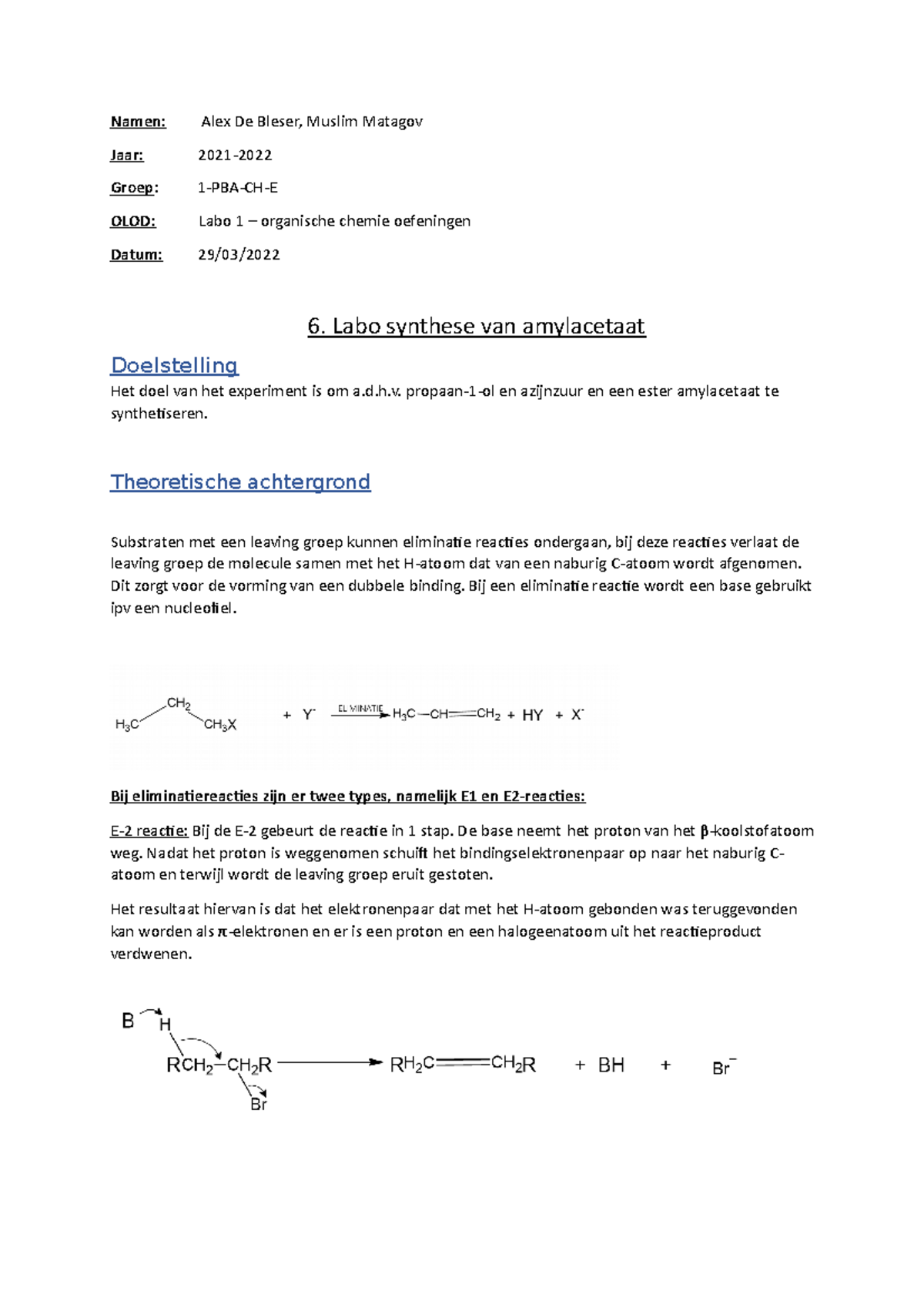 Synthese van Amylacetaat Alex Muslim - Namen: Alex De Bleser, Muslim ...