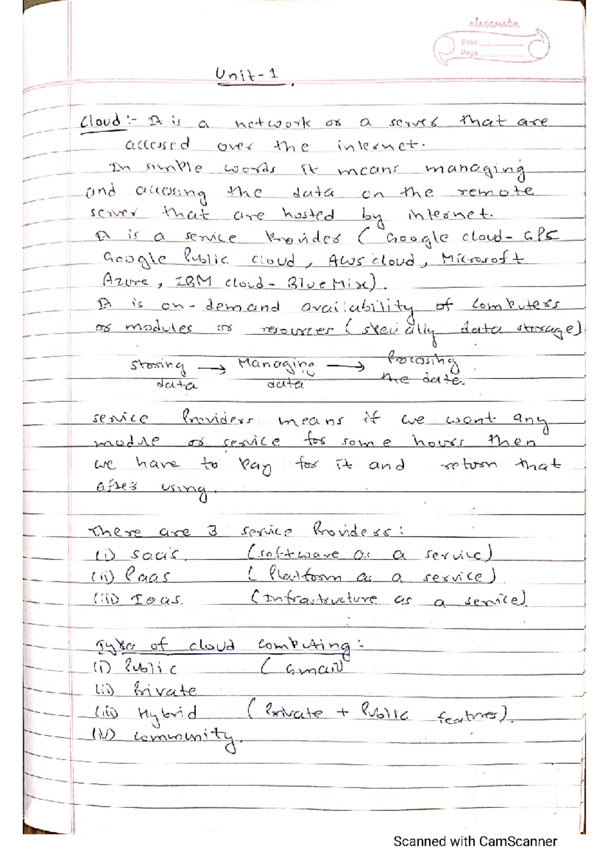 Cloud computing-1 - B.tech - Studocu