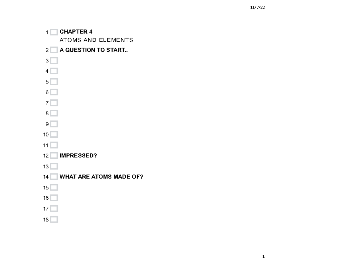 Chapter 4 - Winters Lecture Notes - ATOMS AND ELEMENTS A QUESTION TO ...
