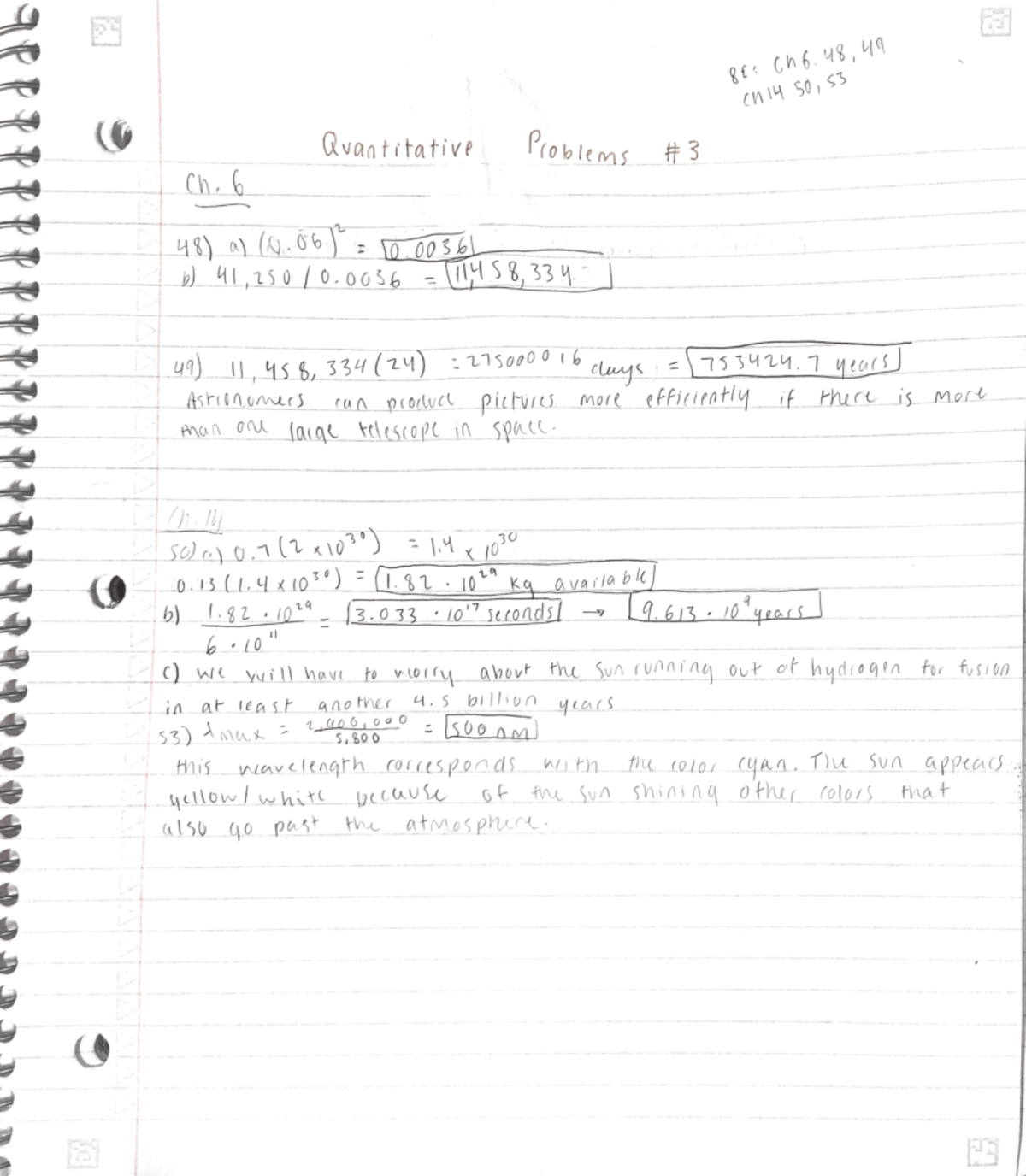 QP3 - This assignment was over problems 48-49 on Ch. 6. 50, and 53 from ...