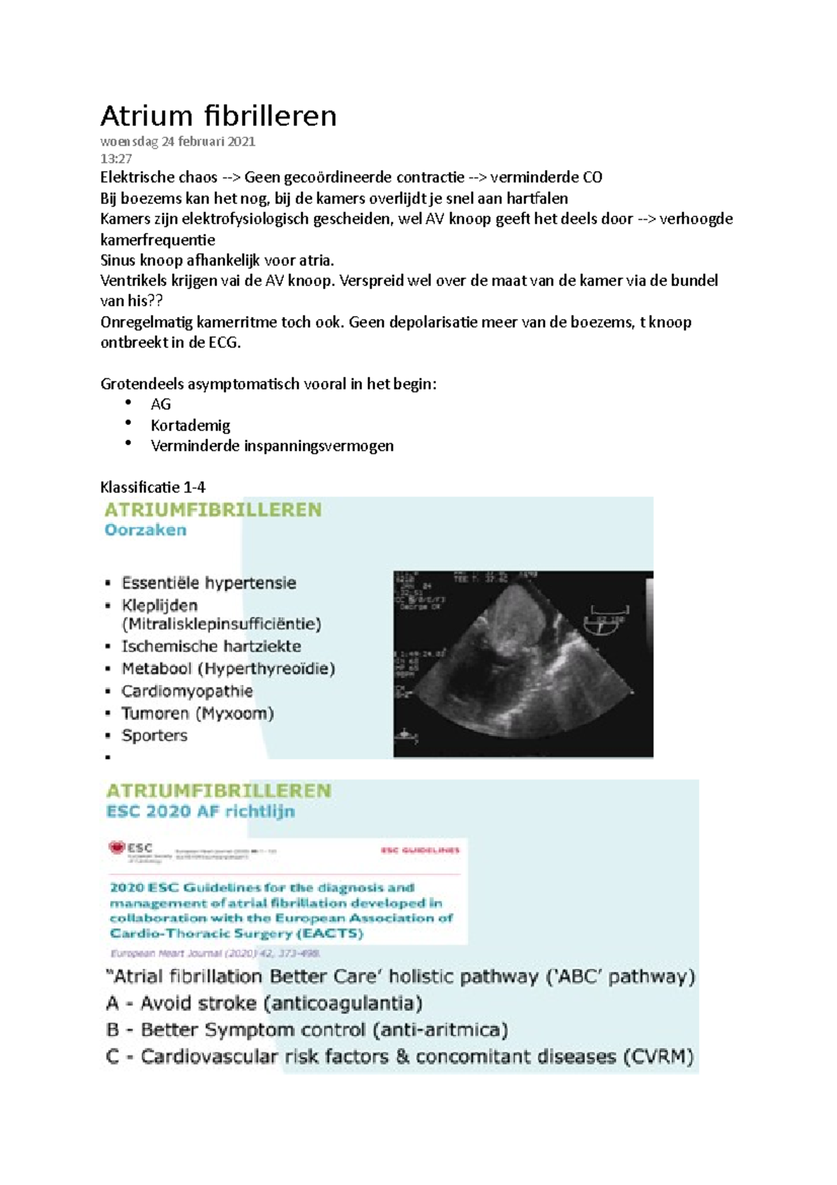 HC Atriumfibrilleren - Atrium fibrilleren woensdag 24 februari 2021 13 ...