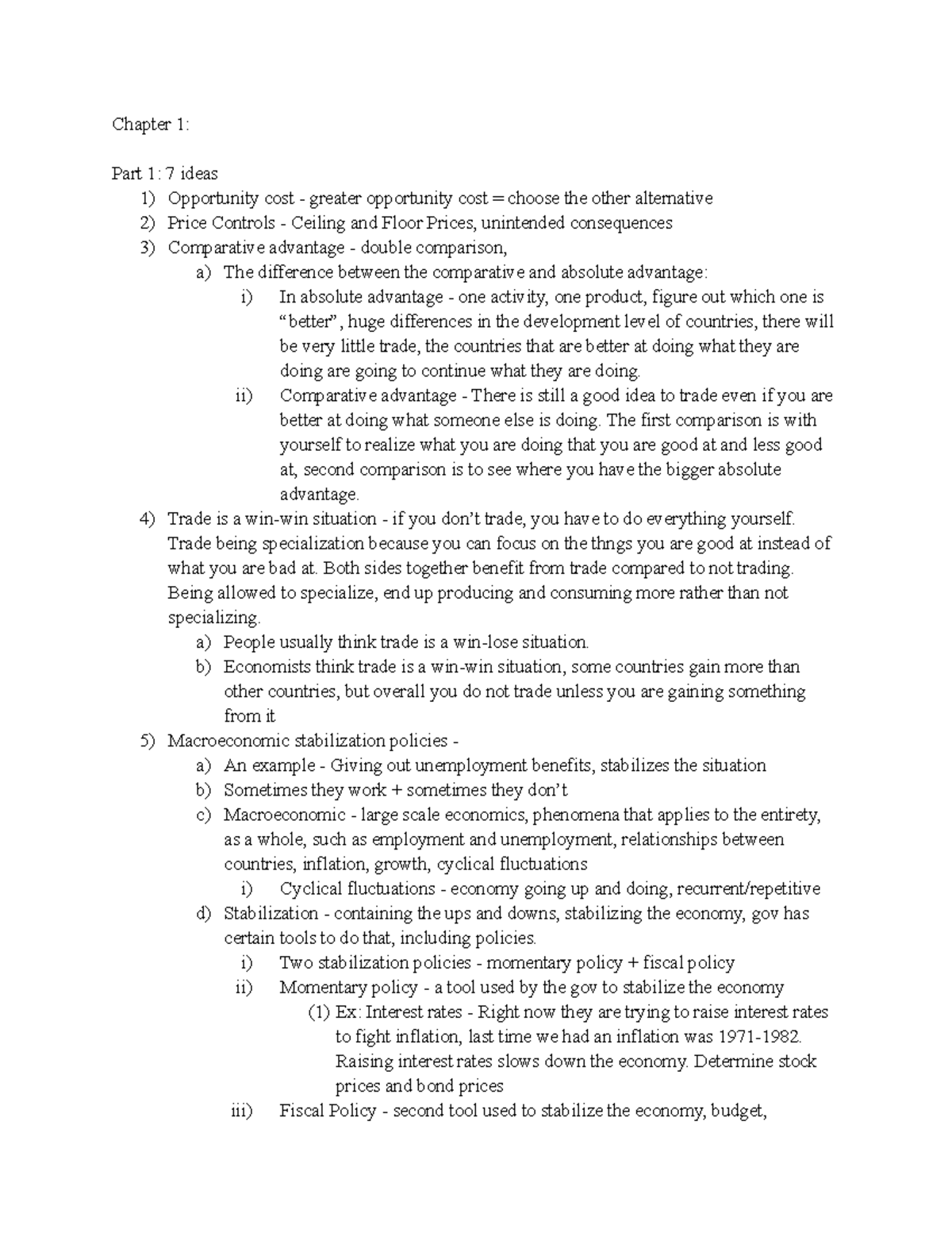 Economics Chapter 1: 7 key economic concepts - Chapter 1: Part 1: 7 ...