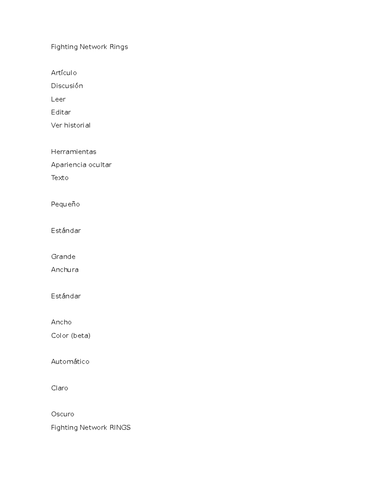 Fighting Network Rings - Fighting Network Rings Artículo Discusión Leer ...