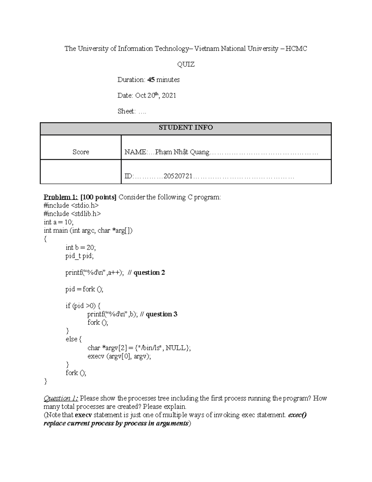 Quizzes OS - Your description is too short, please give your document a ...