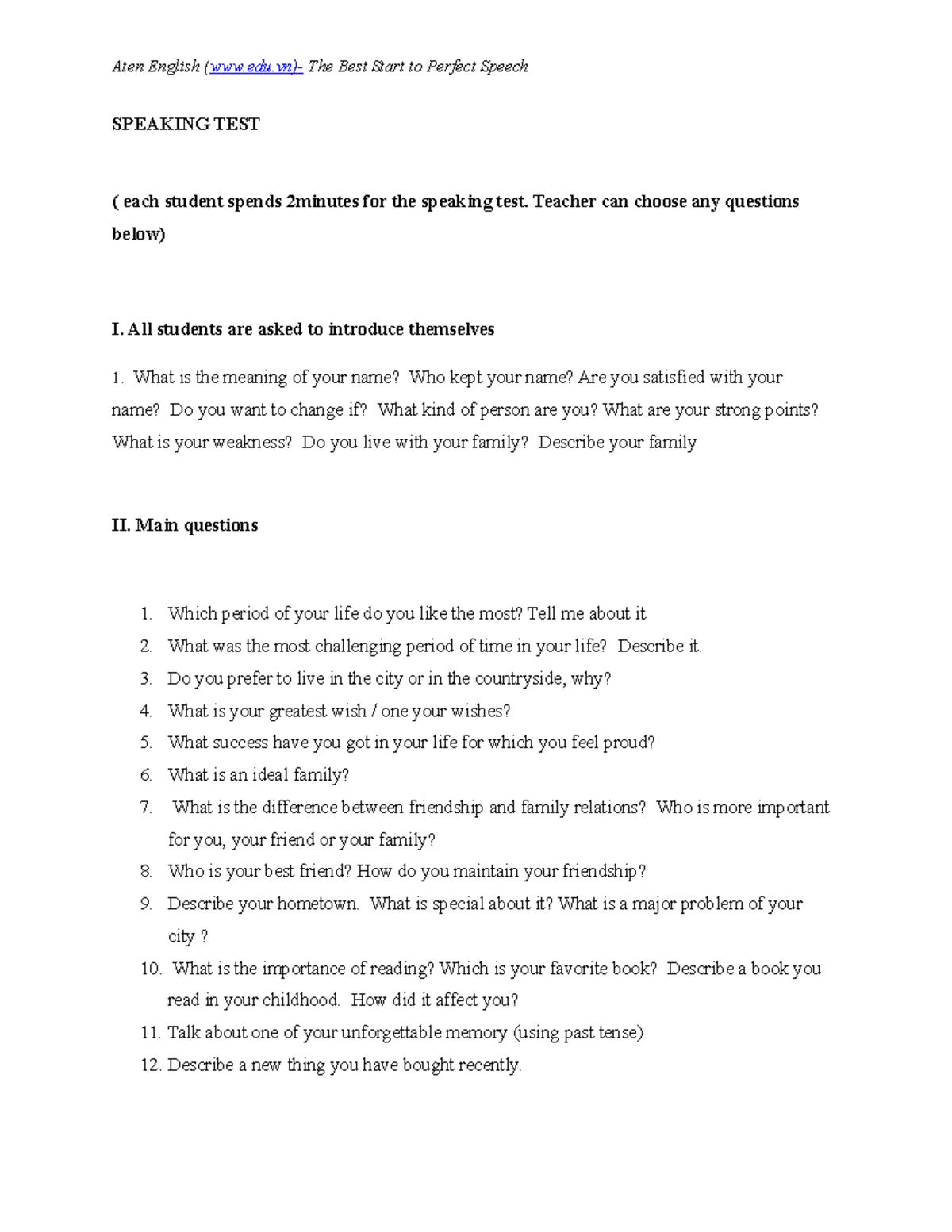 -final speaking test (with teacher)- com 1 - Aten English (edu)- The ...