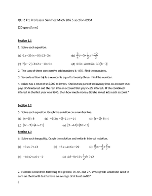 Final Review Pre-calculus - FINAL REVIEW MATH 206 1. A biologist wants ...