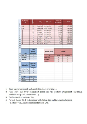 Assignment 2 - Advanced Excel - Advance topic - Studocu