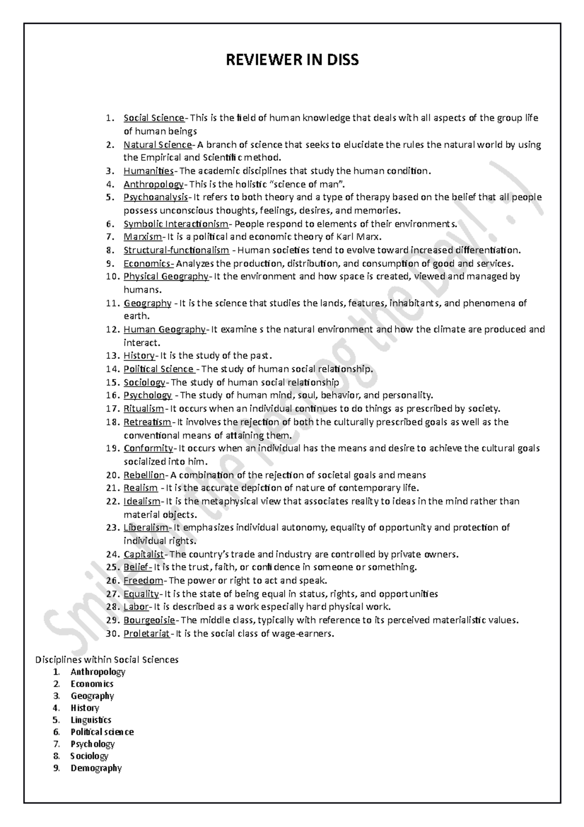 Reviewer IN DISS - ENGLISH - REVIEWER IN DISS Social Science- This is ...