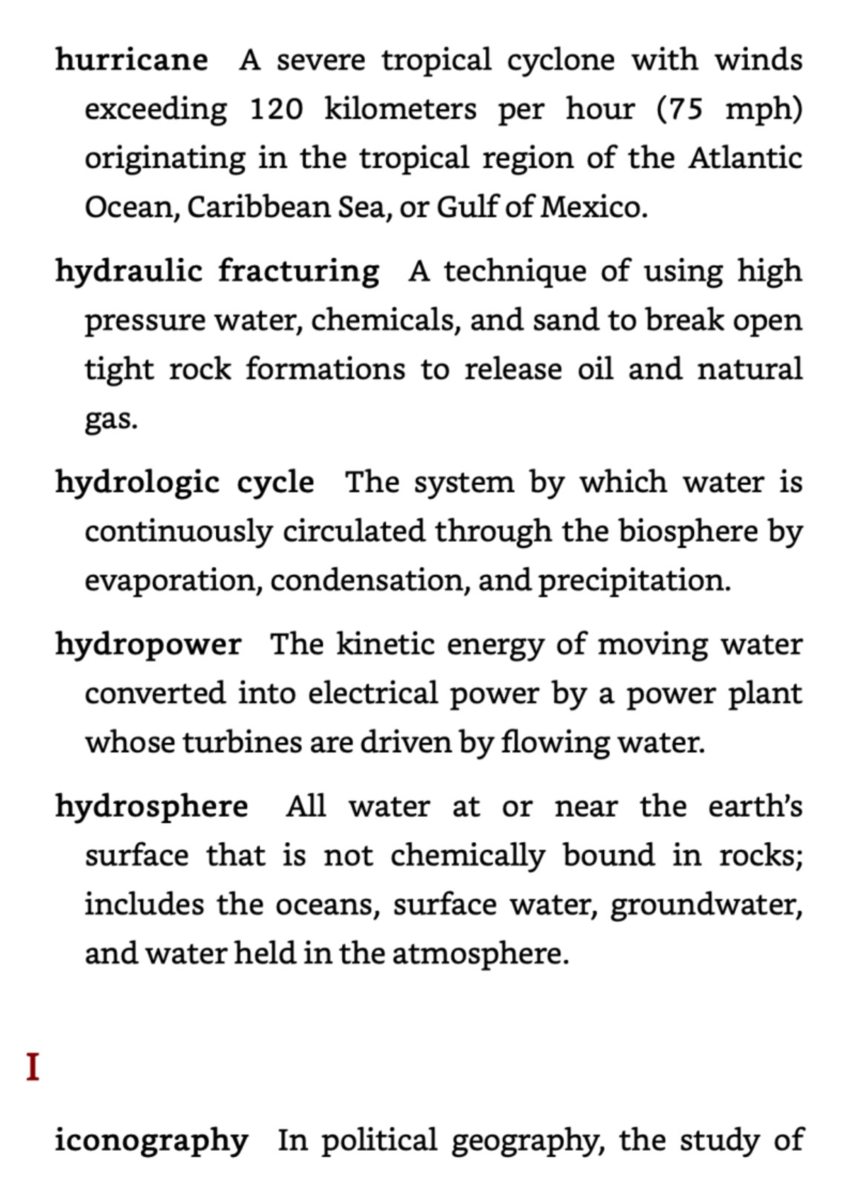 GEOG 101 People and their Environment Vocabulary Words #39 - hurricane ...