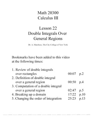 Calc III Lesson 23 Double Integrals in Polar Coordinates - Math 20300 ...