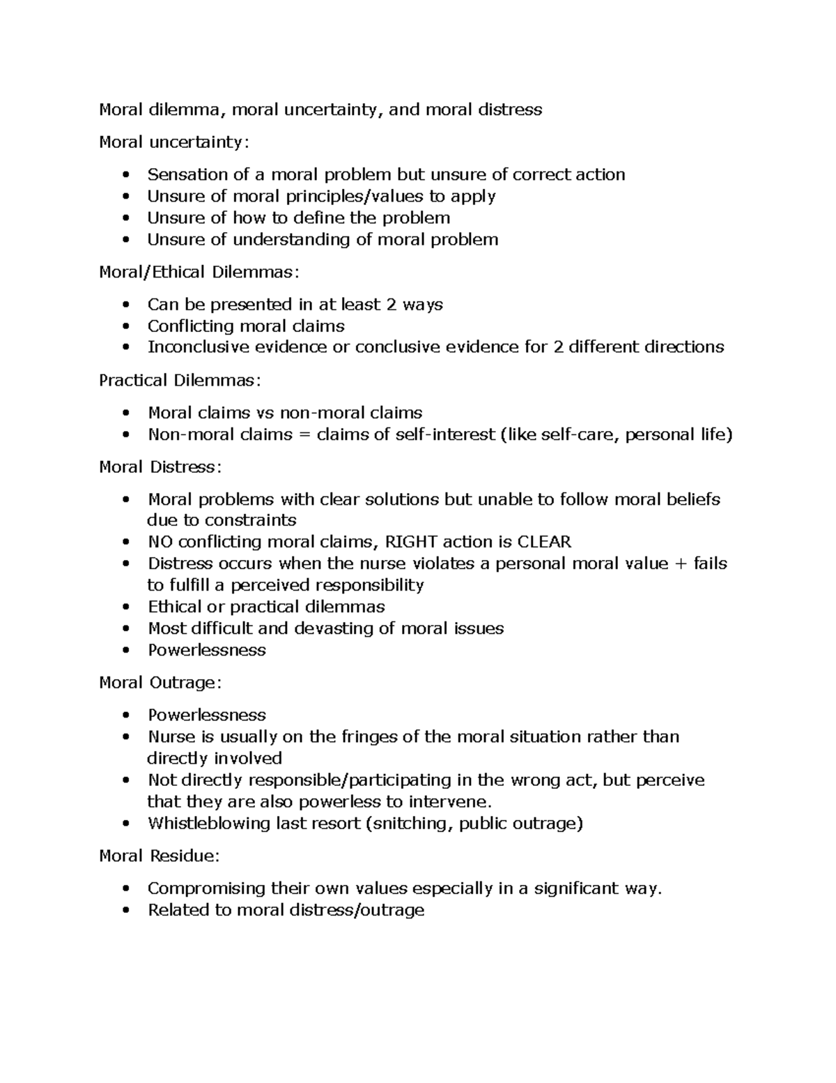 Ch6 Reading Notes - Moral dilemma, moral uncertainty, and moral ...