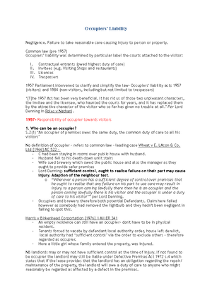 Tort negigence - mind map - NEGLIGENCE Breach of legal duty of care ...