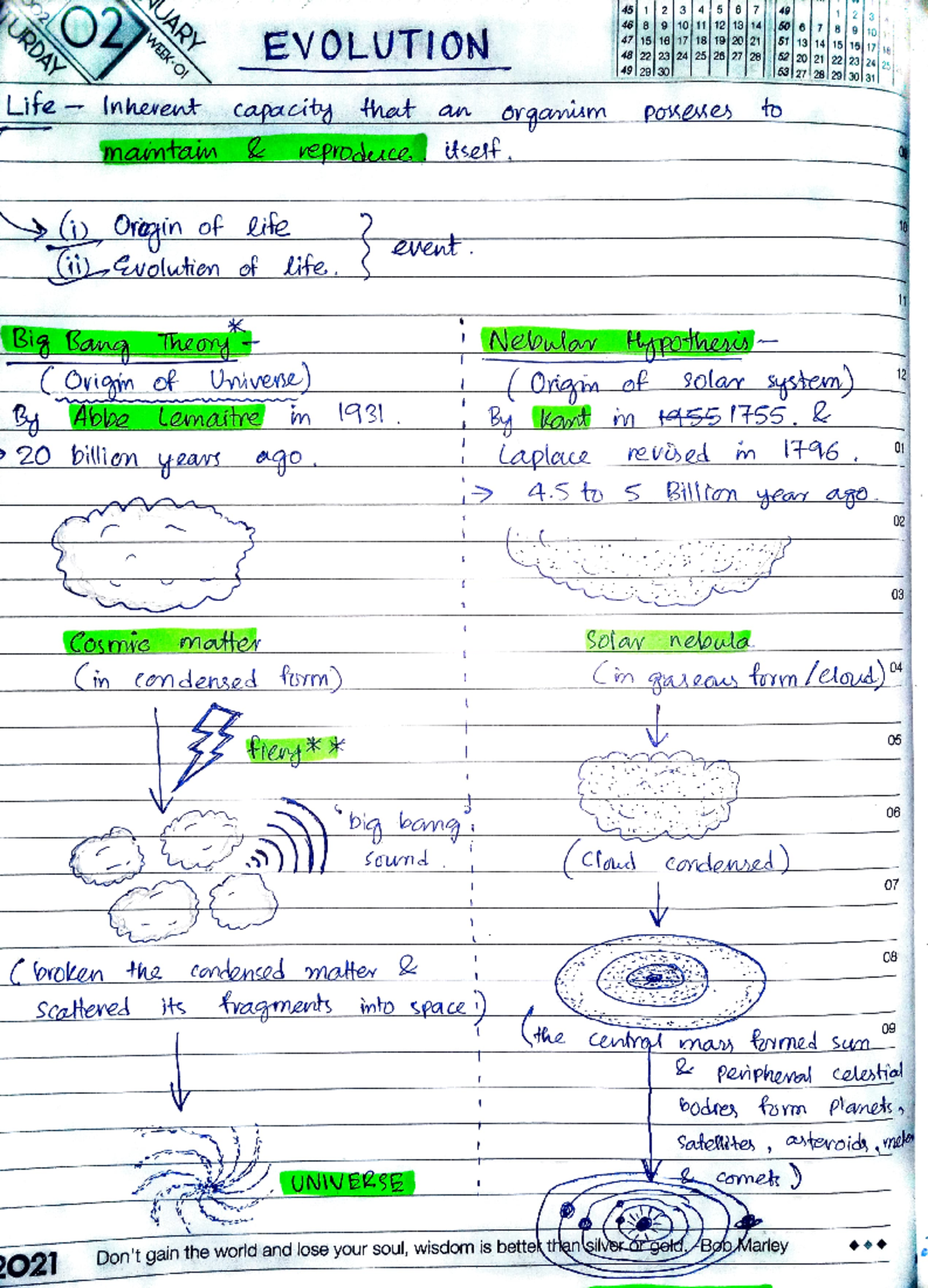 Evolution -I (Origin of life)🌌 - URDAY UARY WEEK-O Life- Inhevent ...