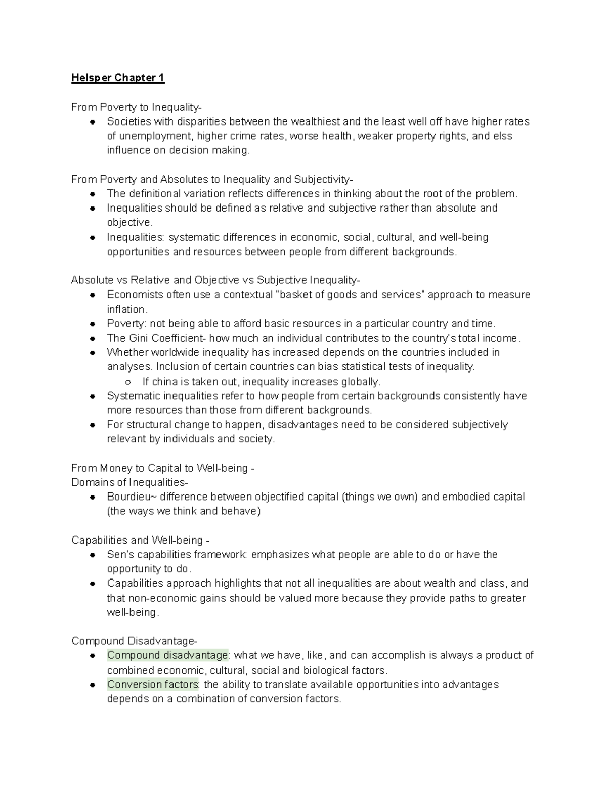 Digital Inequality- Helsper chapter 1 - Helsper Chapter 1 From Poverty ...