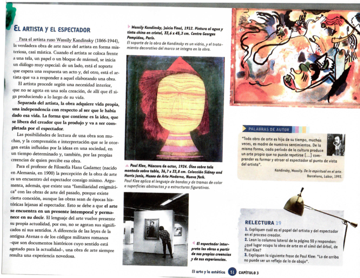 El artista y el espectador - EL ARTISTA y EL ESPEQADOR Para el artista ...