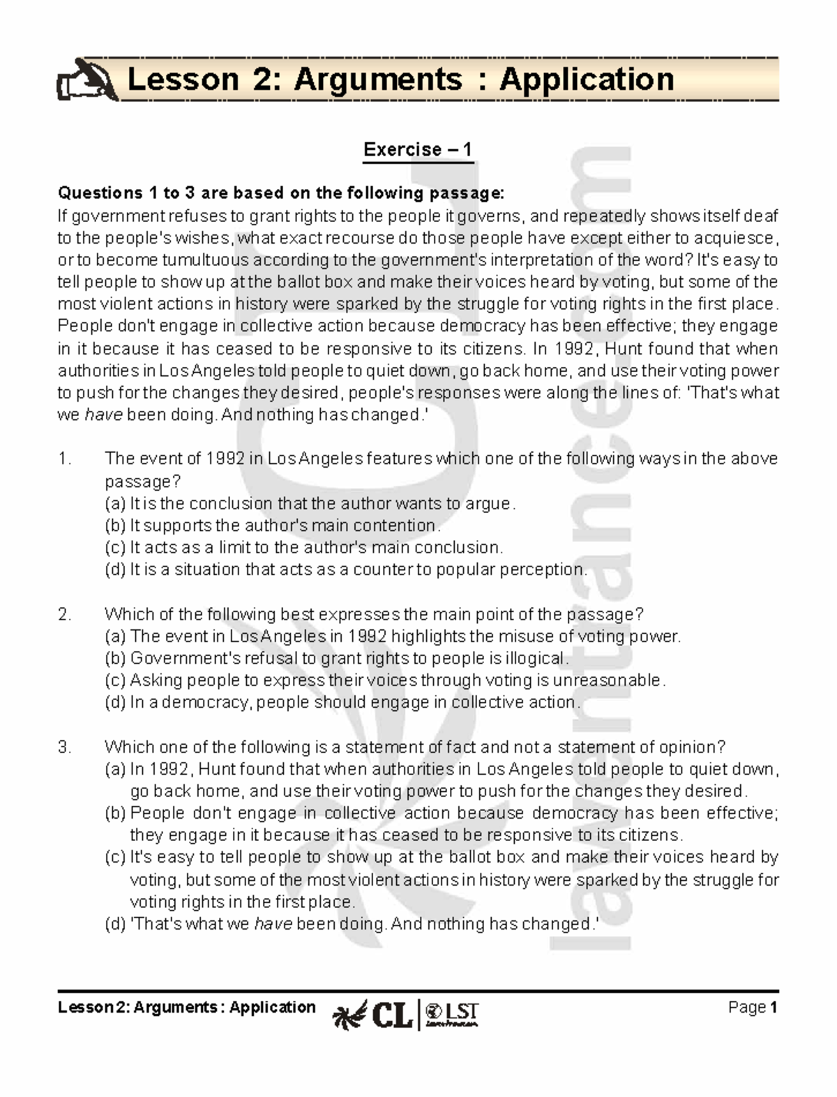 7227 Arugments-applications - Lesson 2: Arguments : Application Page 1 ...