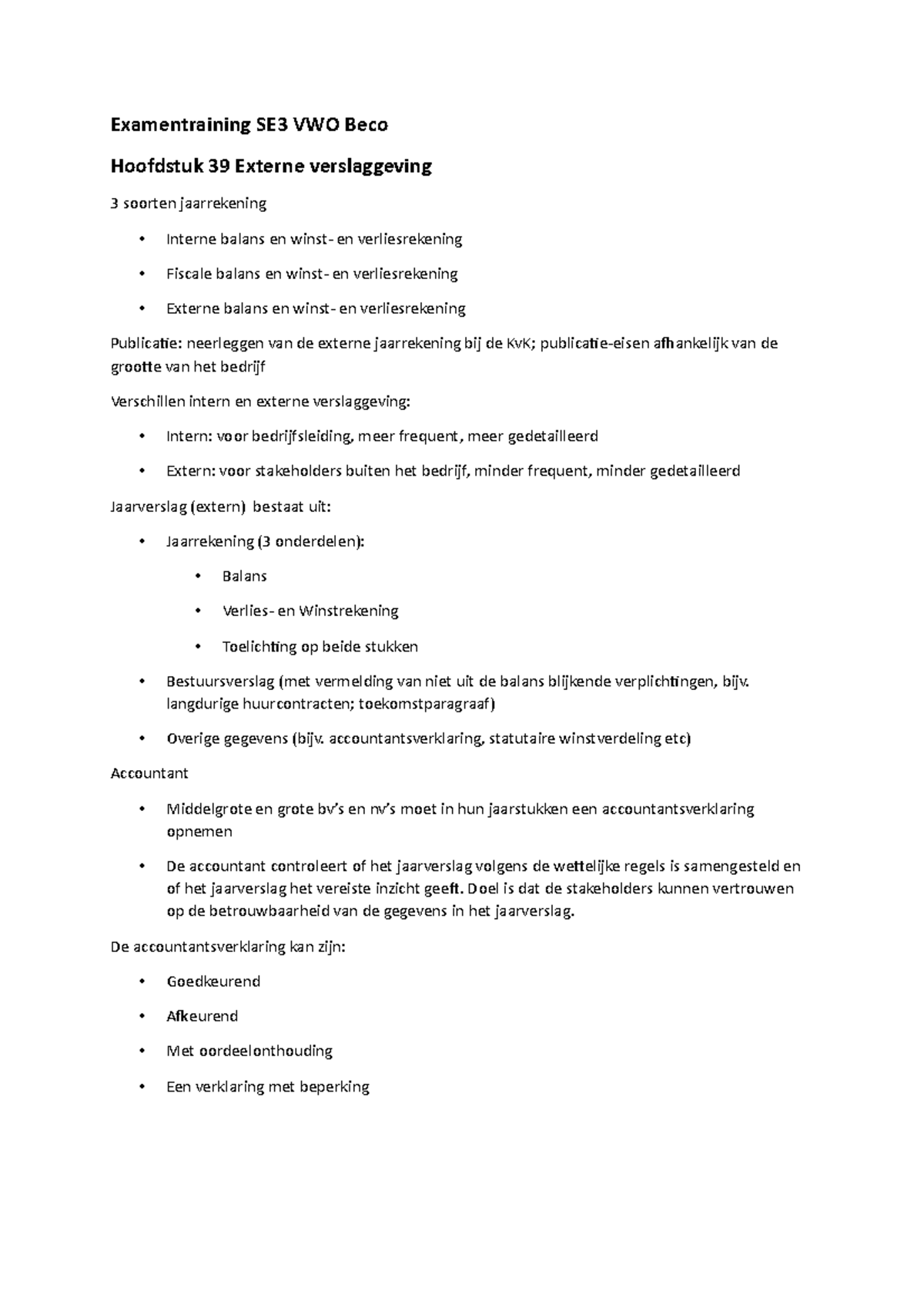 Examentraining beco - Examentraining SE3 VWO Beco Hoofdstuk 39 Externe ...