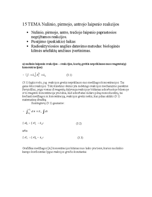 16.1 Reakcijos greicio konstantos priklausomybe nuo temperaturos - 6 ...