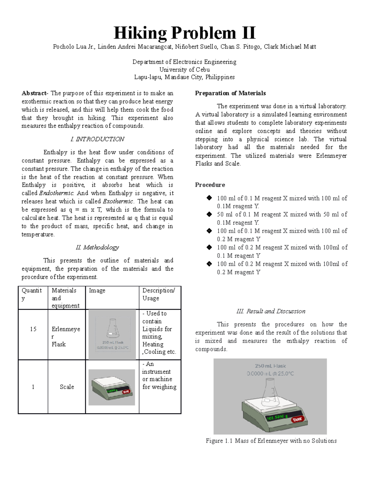 Labreport 2 - lab report hiking problem - Hiking Problem II Pocholo Lua Jr., Linden Andrei - Studocu