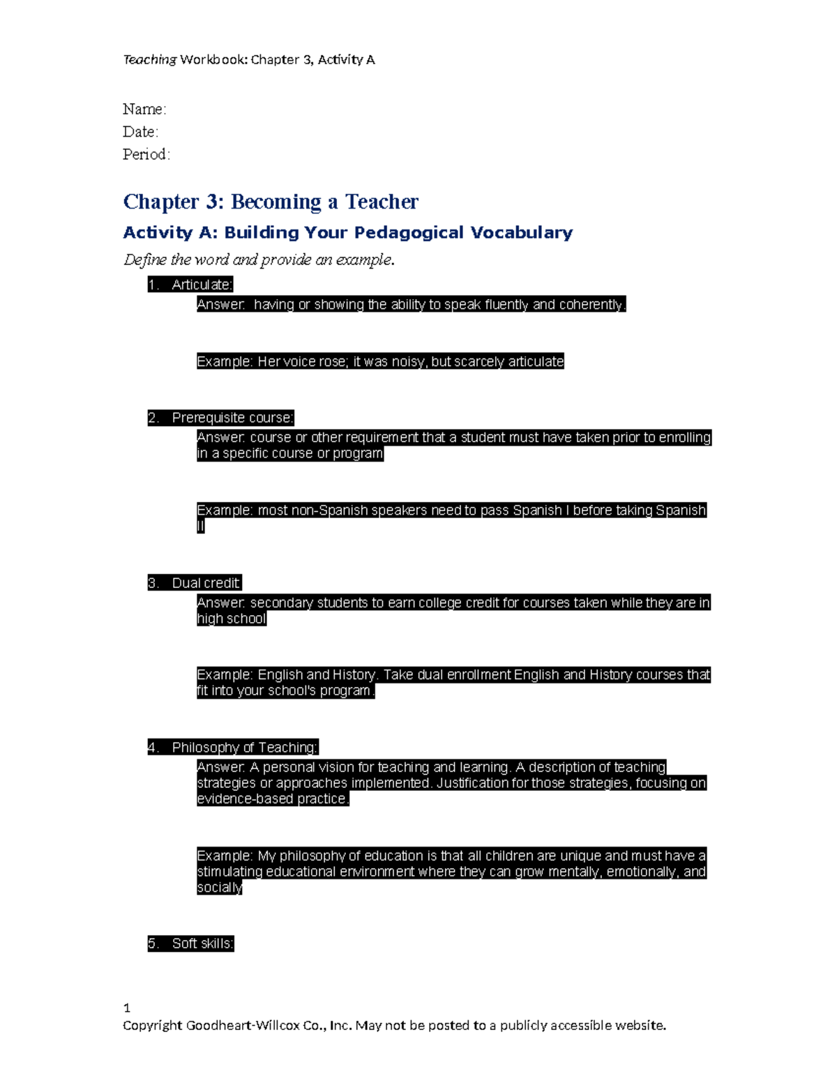 Chapter 3 Vocabulary - Ksaosmaisaksmkwsmws - Teaching Workbook: Chapter ...