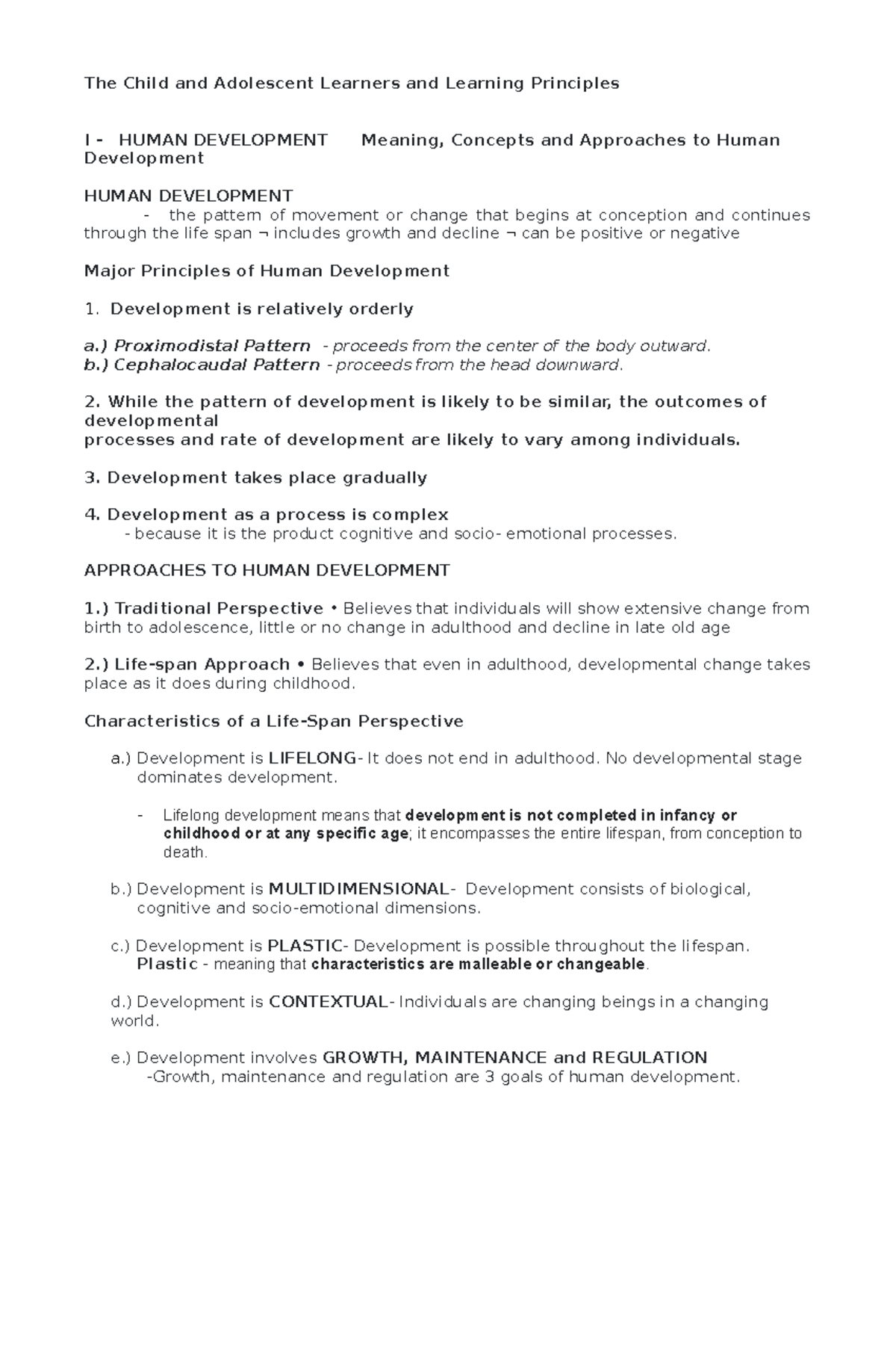 Educ-101 - Hakdog - The Child and Adolescent Learners and Learning Principles I - HUMAN ...