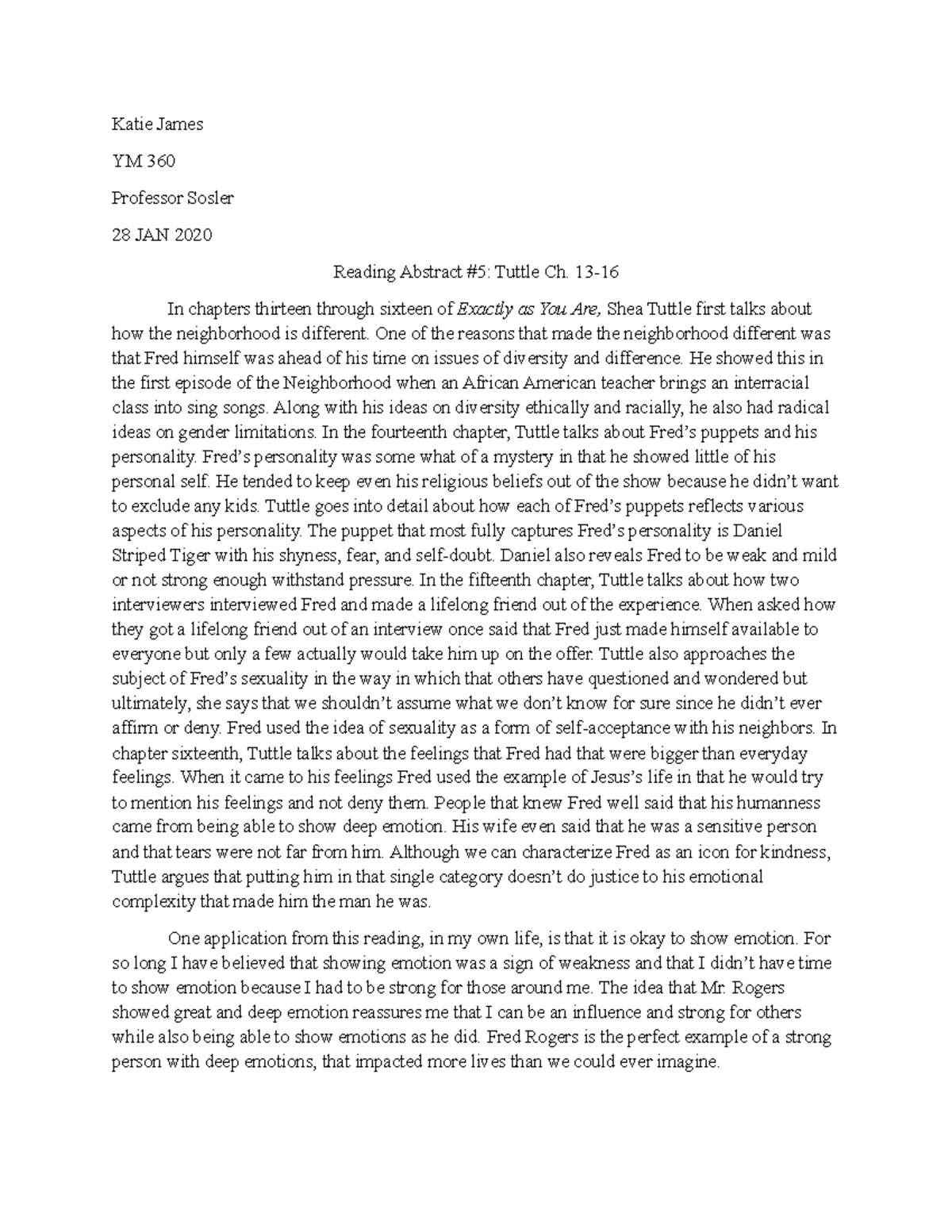 YM Abstract #5 - Katie James YM 360 Professor Sosler 28 JAN 2020 ...