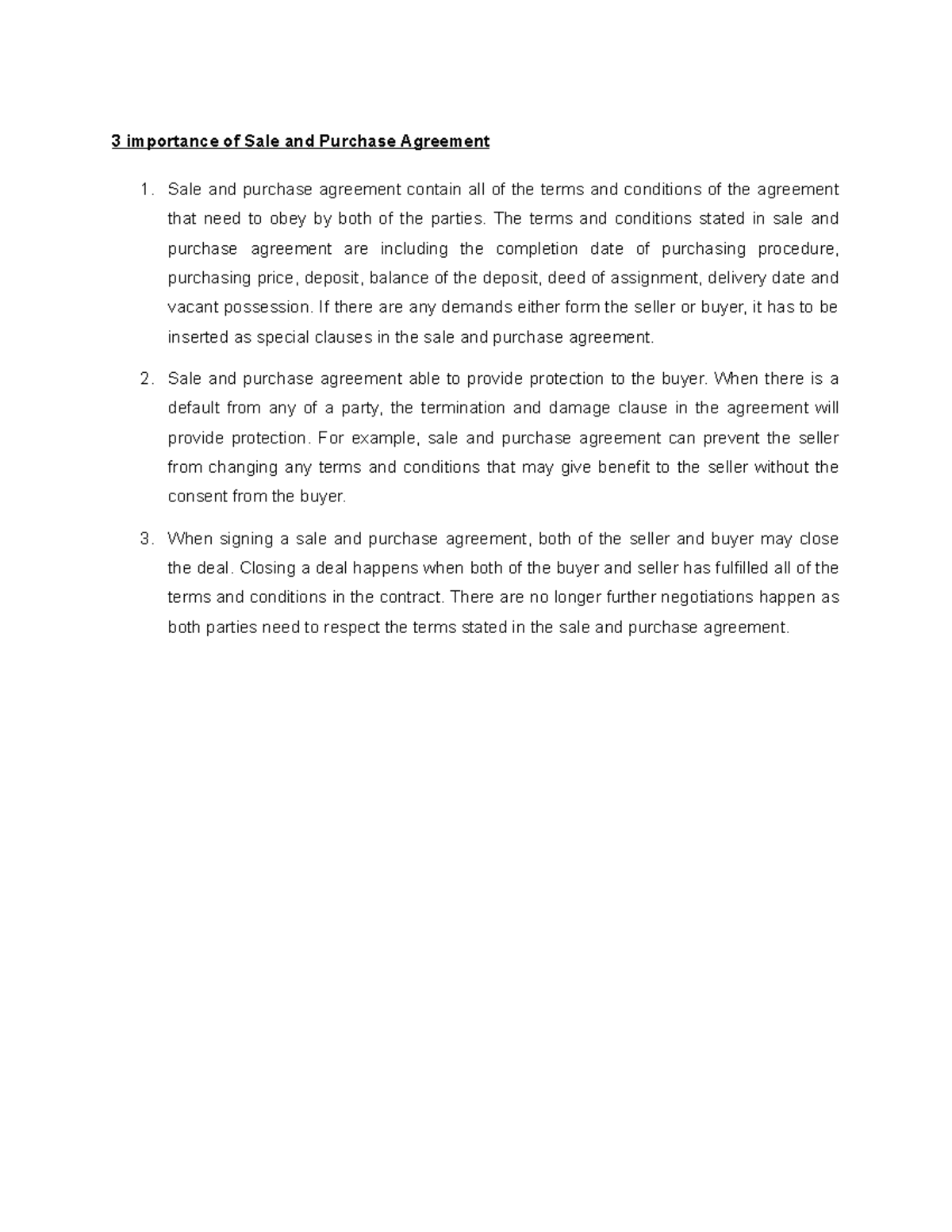 3 Importance Of Sale And Purchase Agreement Estate Management UiTM 3-importance-of-sale-and-purchase-agreement-estate-management-uitm