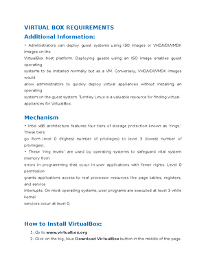 Virtual BOX - What is VirtualBox? VirtualBox is open-source software ...