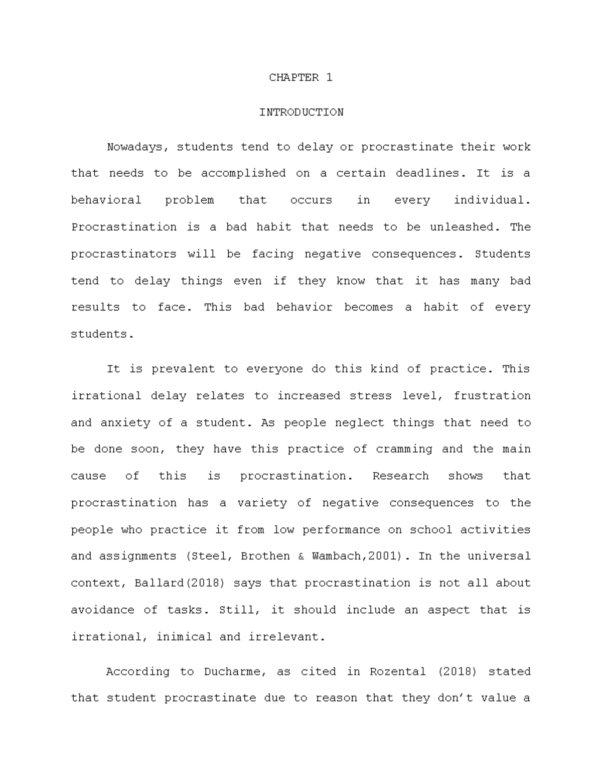 Chapter 1 PR1 - nyrest - CHAPTER 1 INTRODUCTION Nowadays, students tend ...