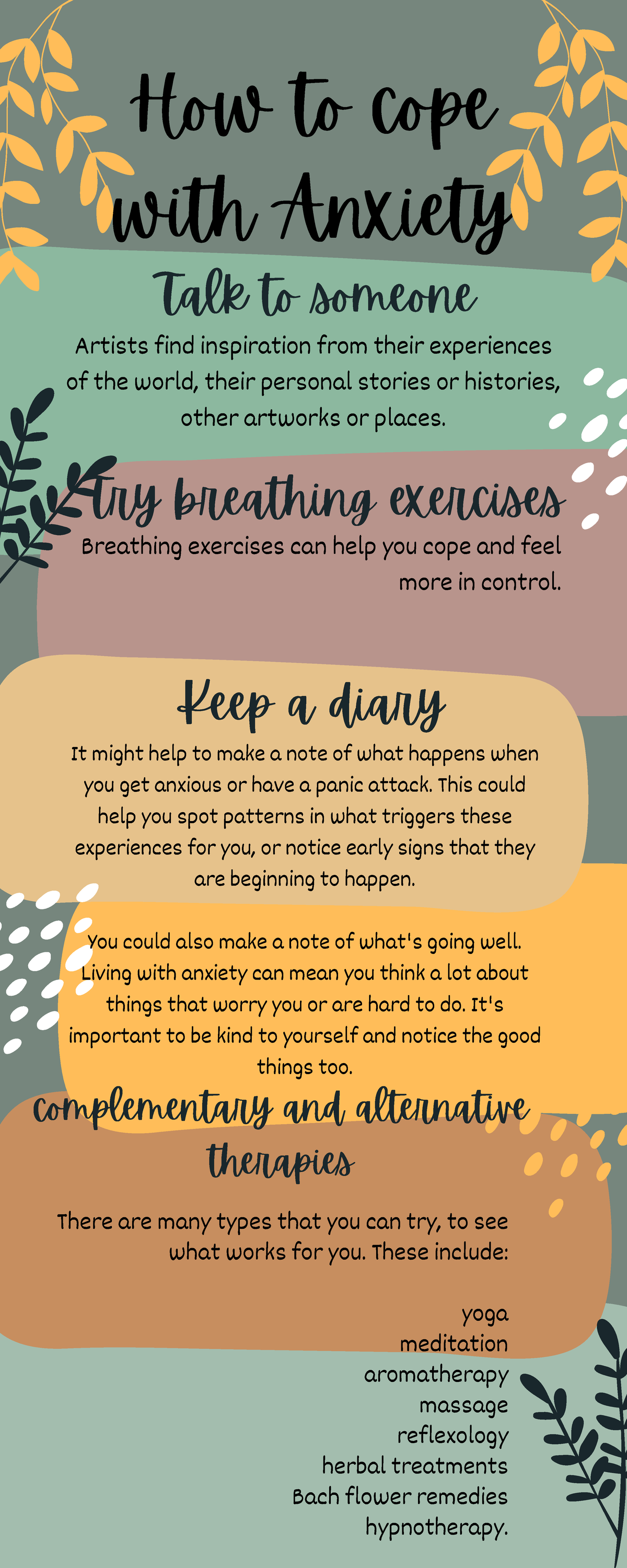 How to cope with anxiety - How to cope with Anxiety Talk to someone Try ...