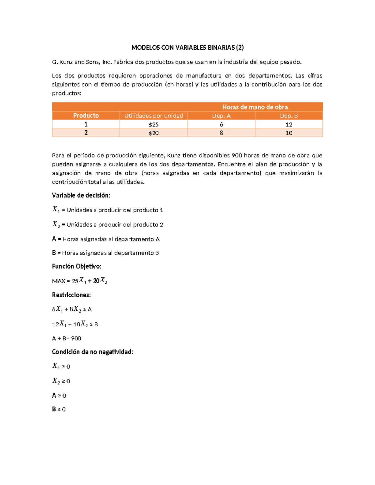 Ejercicios de aplicación en Modelos con Variables Binarias - MODELOS ...