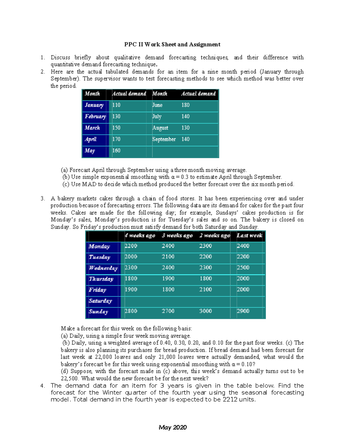 PPC II Assignment - practice makes perfect to excel in ppc. - PPC II Work Sheet and Assignment ...