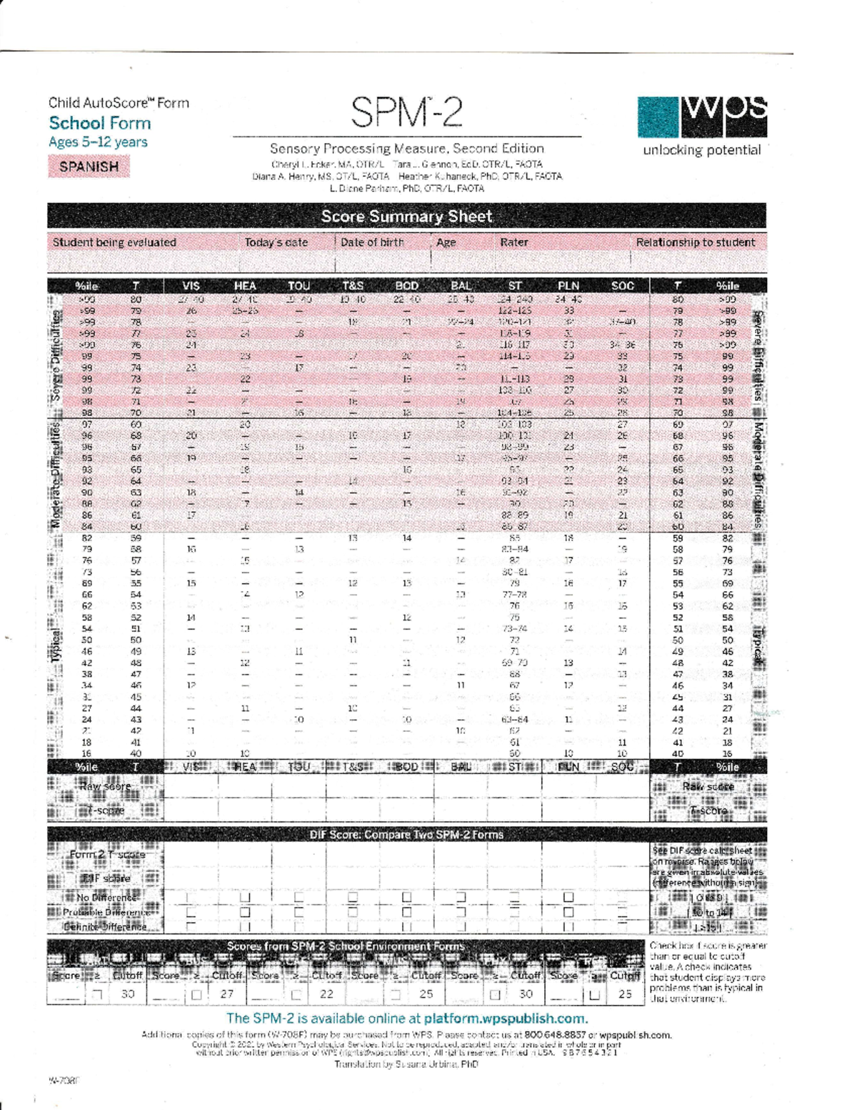 Spm 2 escolar - Psicopatología y semiología infanto-juvenil - Studocu