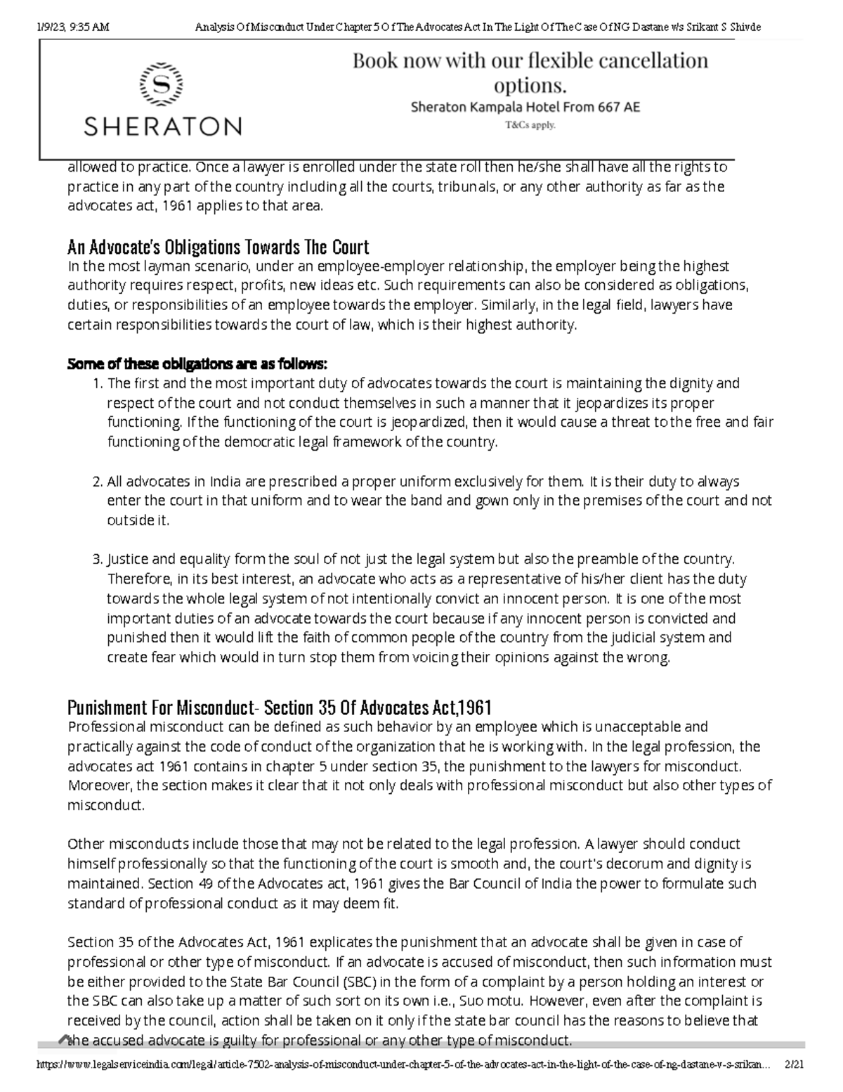 Analysis Of Misconduct Under Chapter 5 ...ase Of NG Dastane v s Srikant ...