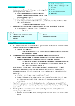 13 Defences I incapacity and negating the elements of the offence ...